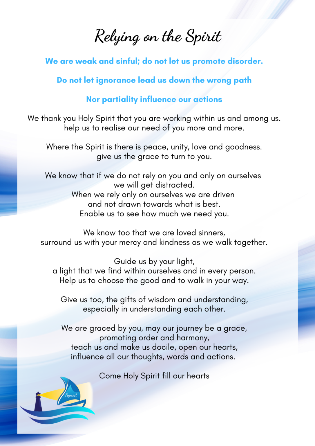 Meditation on the Synodal Prayer | Archdiocese of Dublin